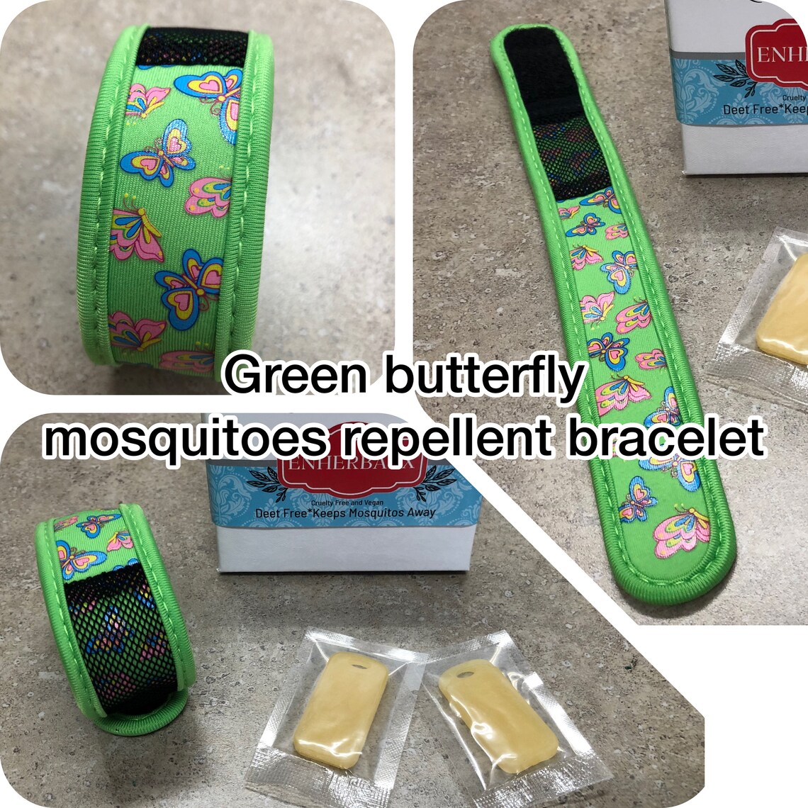 Green Butterfly Mosquito Repellent Bracelet - Etsy