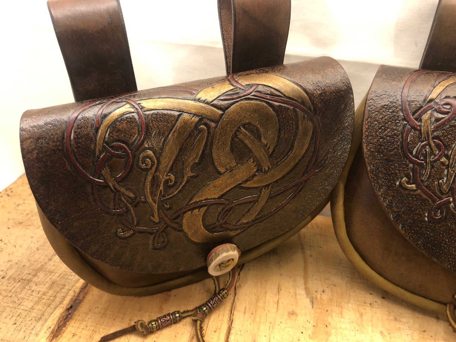 Serpent Medieval Belt Pouch Viking Pouch - Etsy