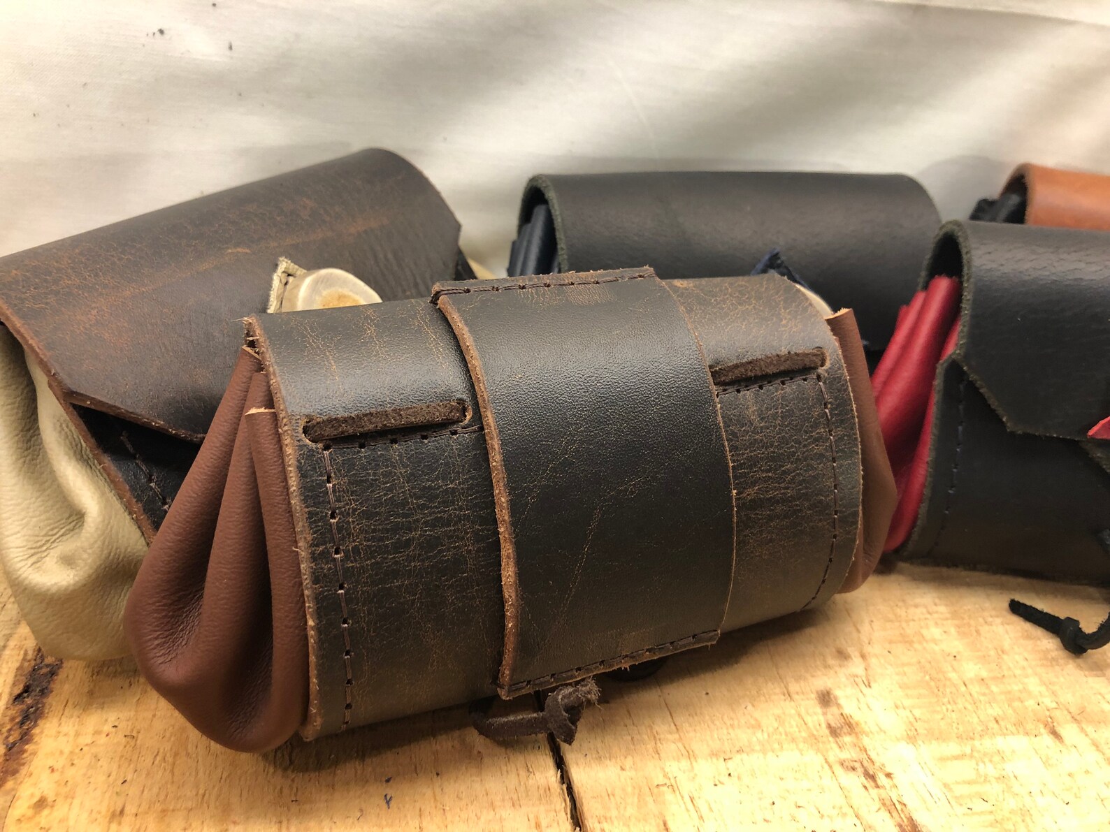 Leather Belt Pouch Expandable Pouch Hip Pouch - Etsy