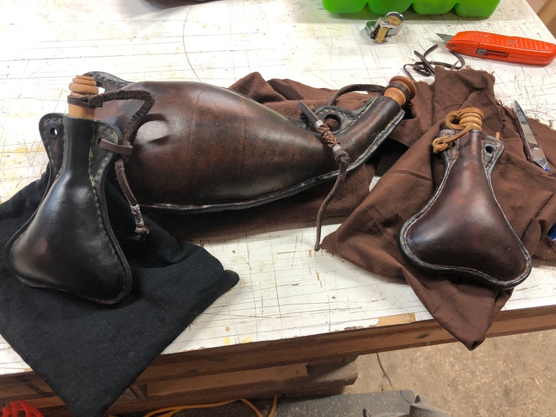 Kidney Shaped Leather Water Skin Leather Bottle Leather - Etsy Canada