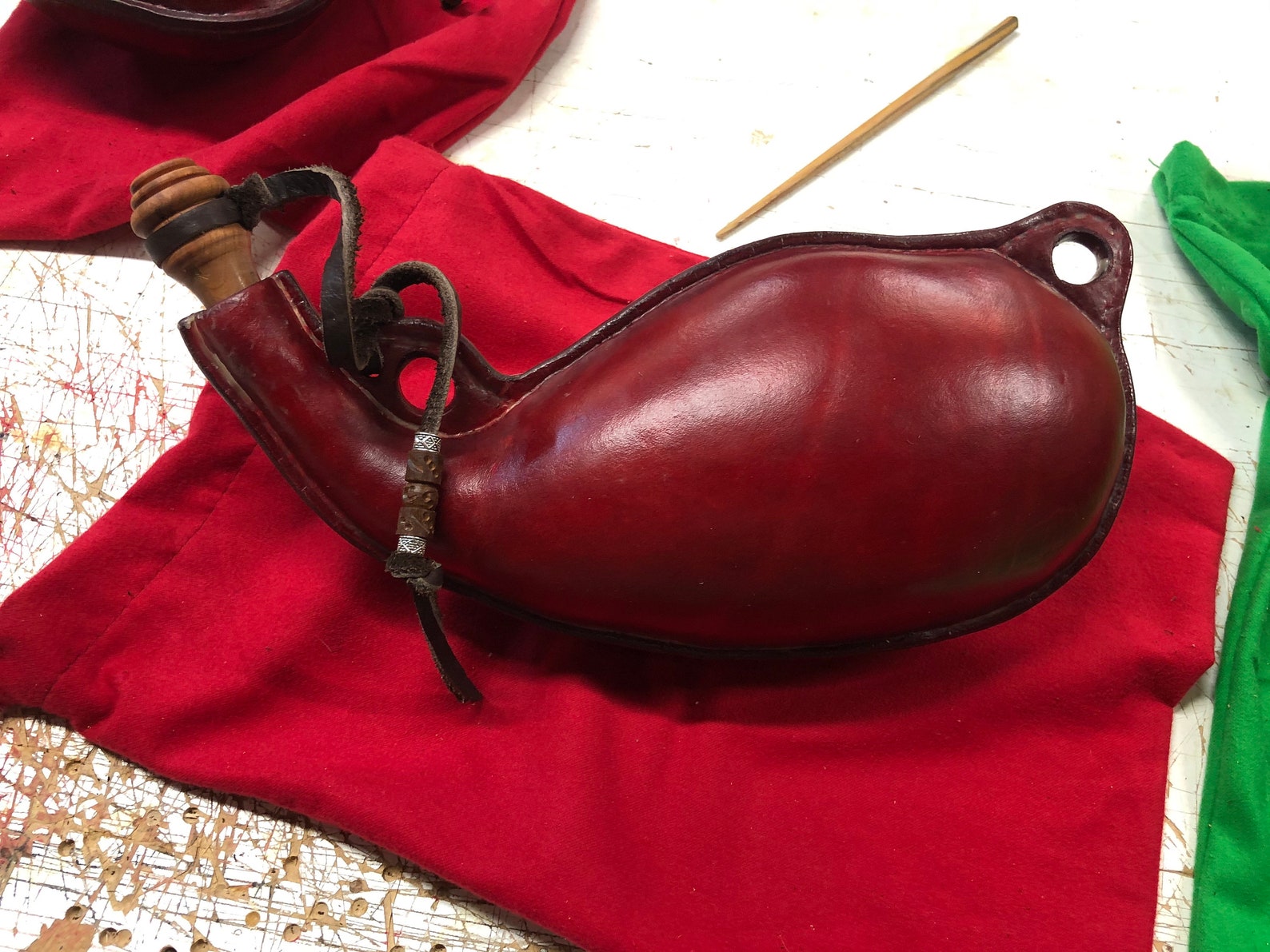 Kidney Shaped Leather Water Skin Leather Bottle Leather - Etsy Canada