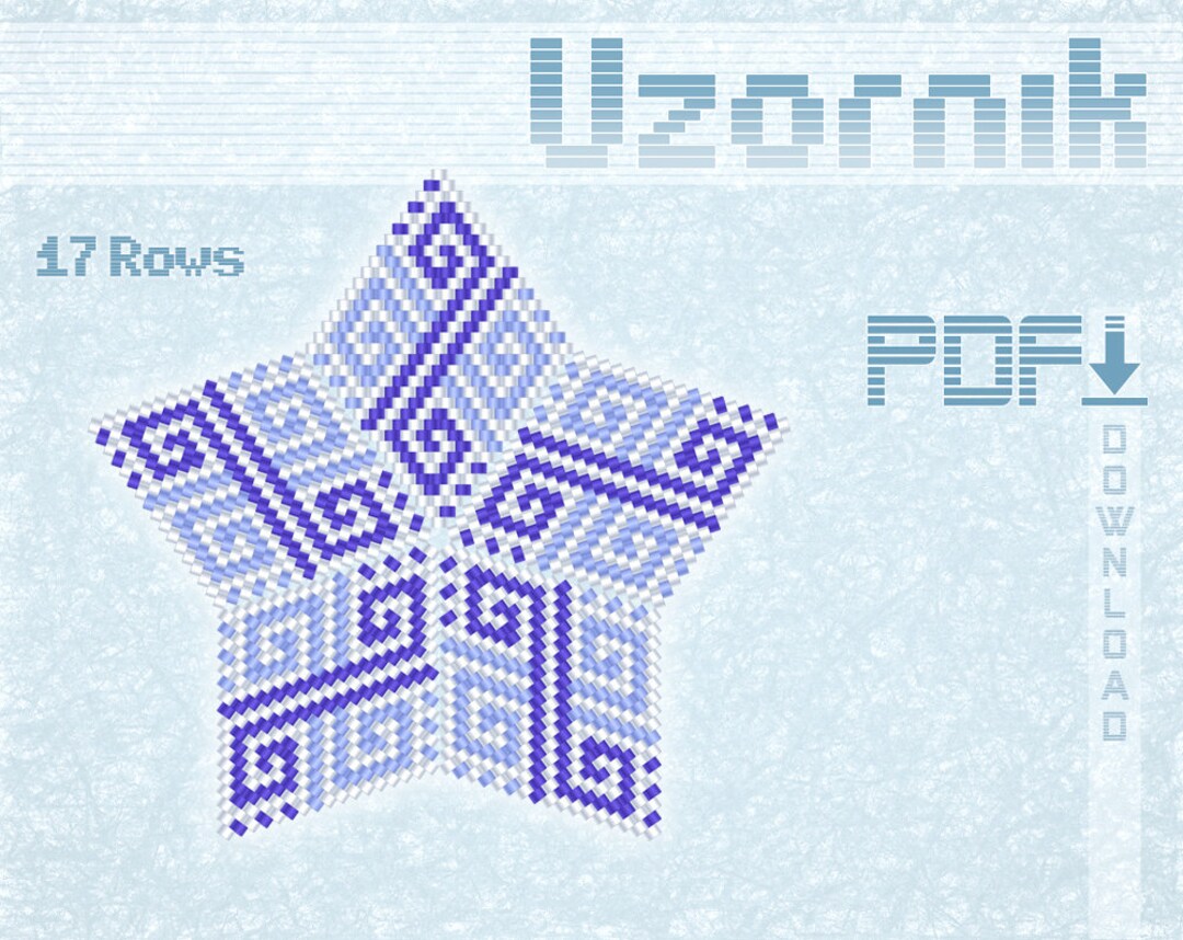 3D Peyote Star Pattern Geometric Peyote Pattern Peyote Christmas ...