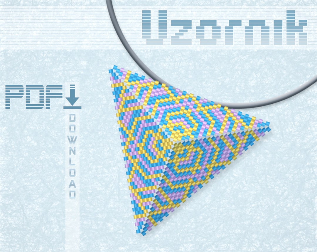 Triangle Peyote Pattern Geometric Pendant Triangle Pendant Geometric ...