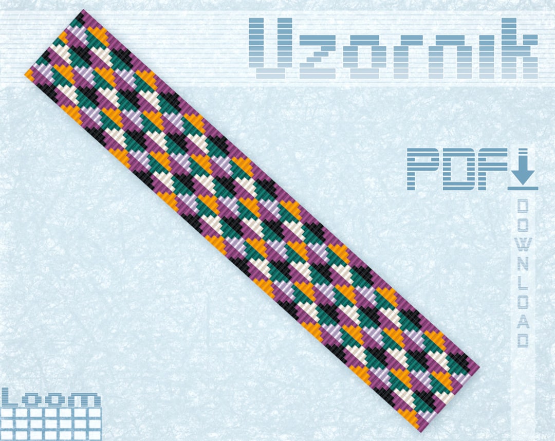 Loom Bracelet Pattern Loom Stitch Geometric Pattern Loom Cuff - Etsy