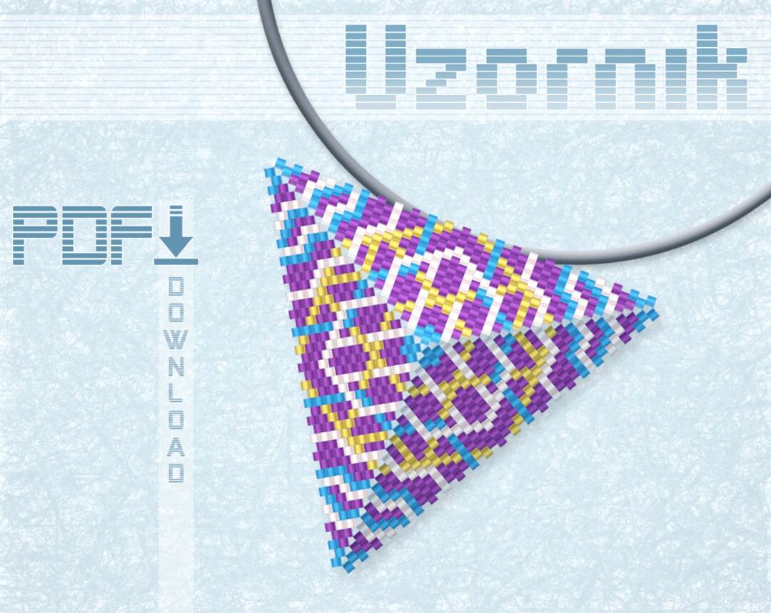 Triangle Peyote Pattern Triangle Pendant Peyote Stitch Geometric ...