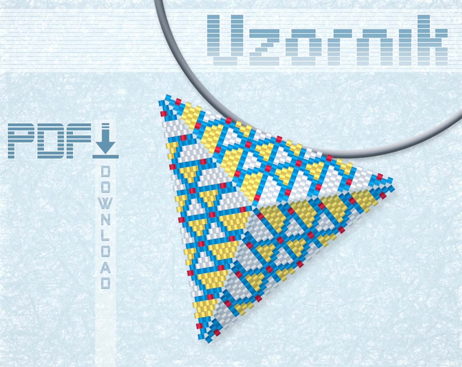 Triangle Peyote Pattern Triangle Pendant Peyote Stitch Geometric ...