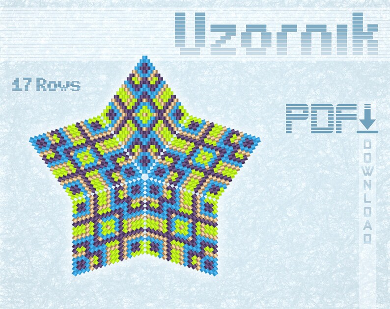 3D Peyote Star Pattern Geometric Peyote Pattern Peyote Christmas ...