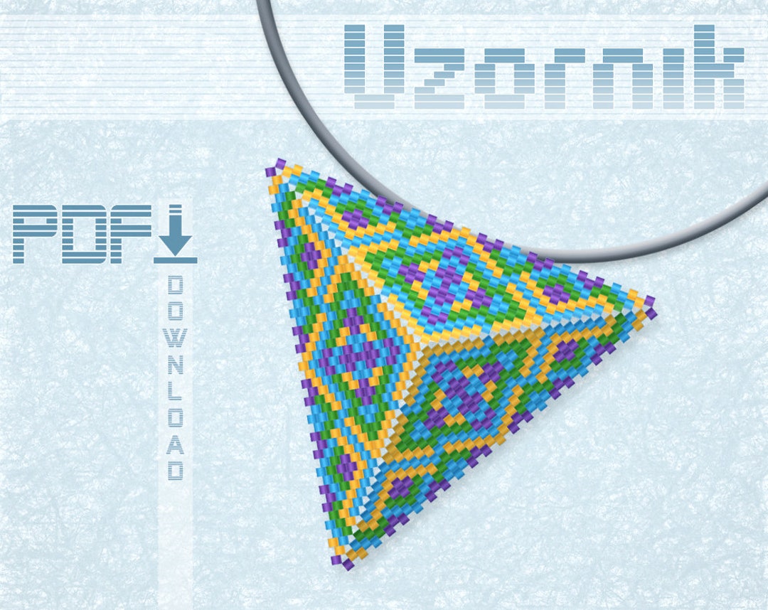 Triangle Peyote Pattern PDF Pattern Peyote Stich Triangle Pendant ...