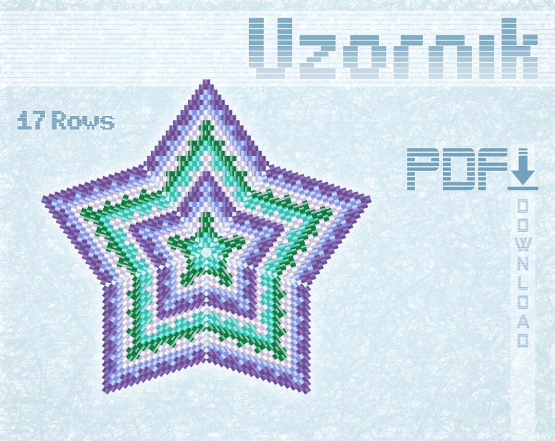 3D Peyote Star Pattern Geometric Peyote Pattern Peyote Christmas ...