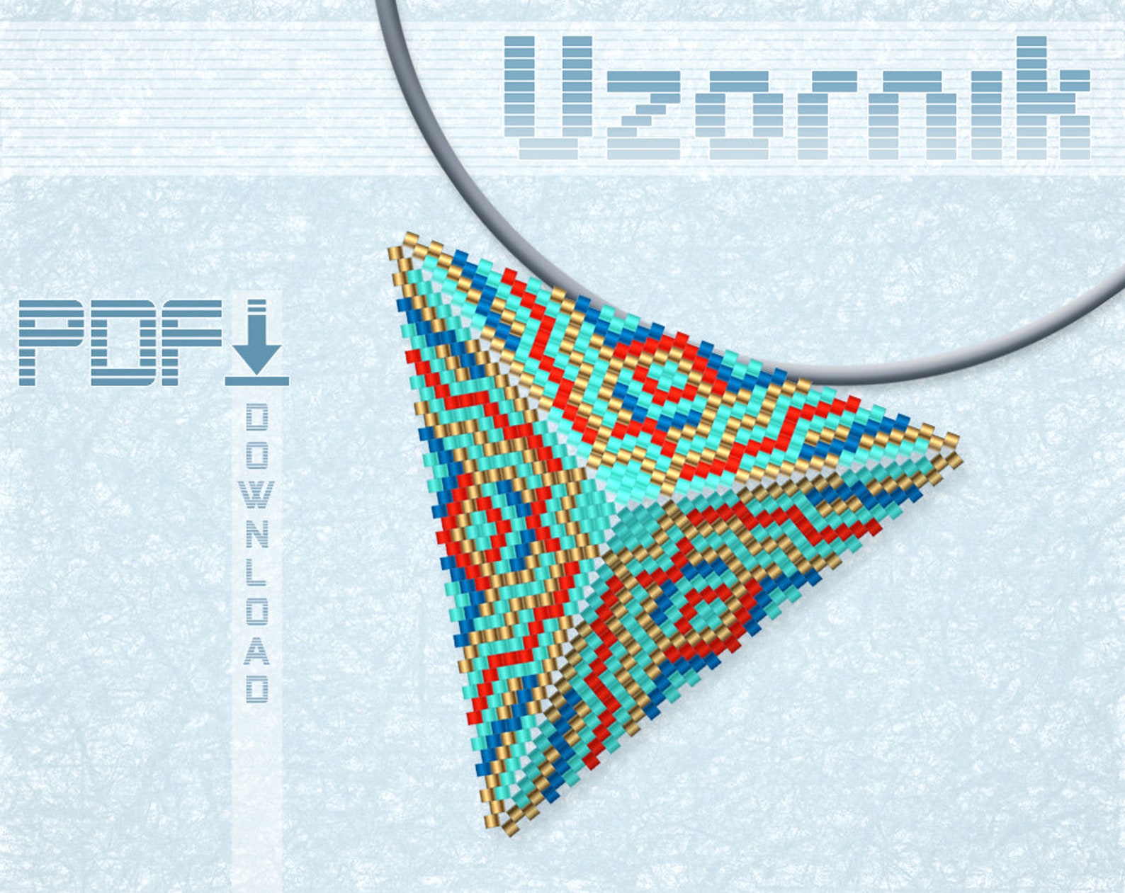 Triangle Peyote Pattern Triangle Pendant Peyote Stitch Geometric ...