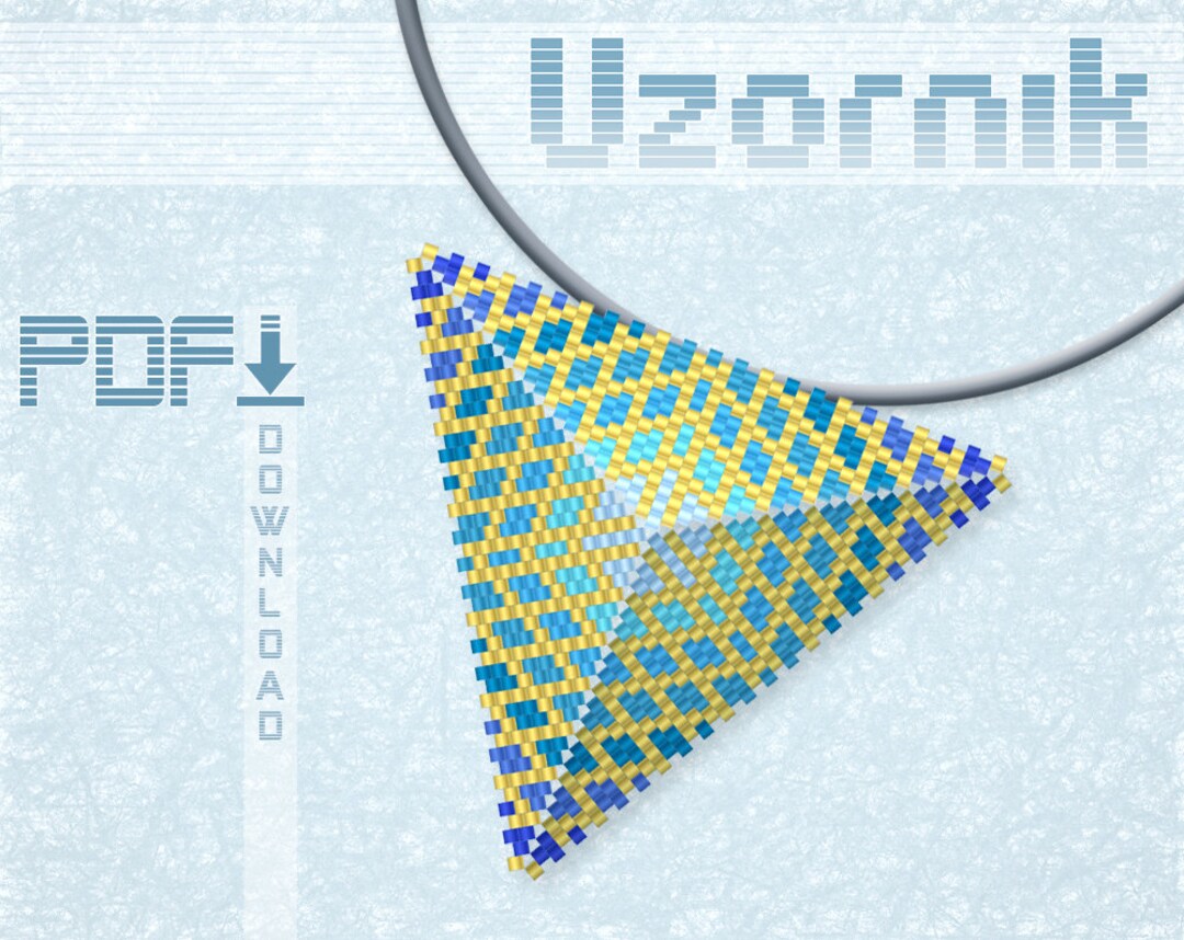 Triangle Peyote Pattern Geometric Pendant Triangle Pendant Geometric ...