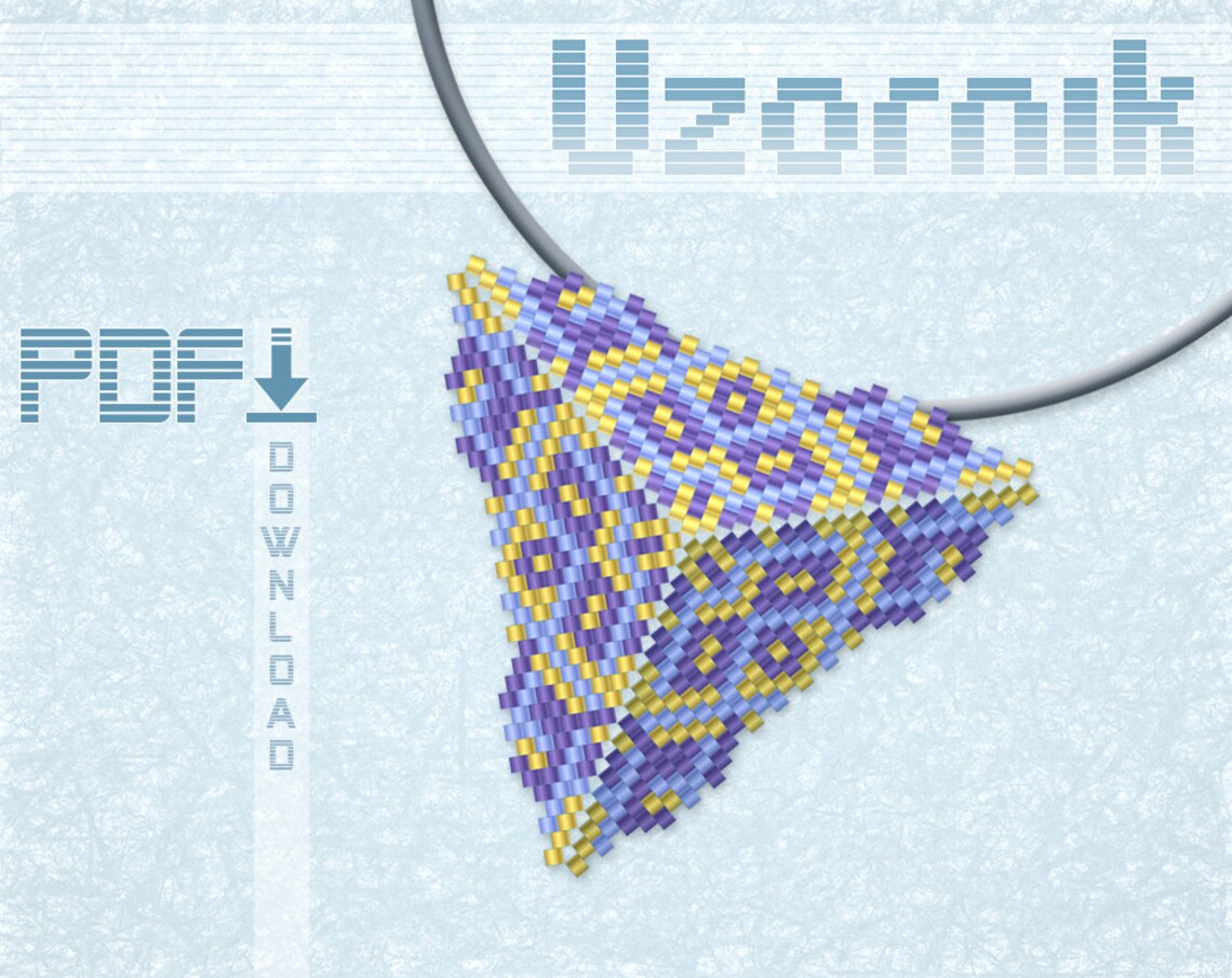 Triangle Peyote Pattern Geometric Pendant Triangle Pendant Geometric ...