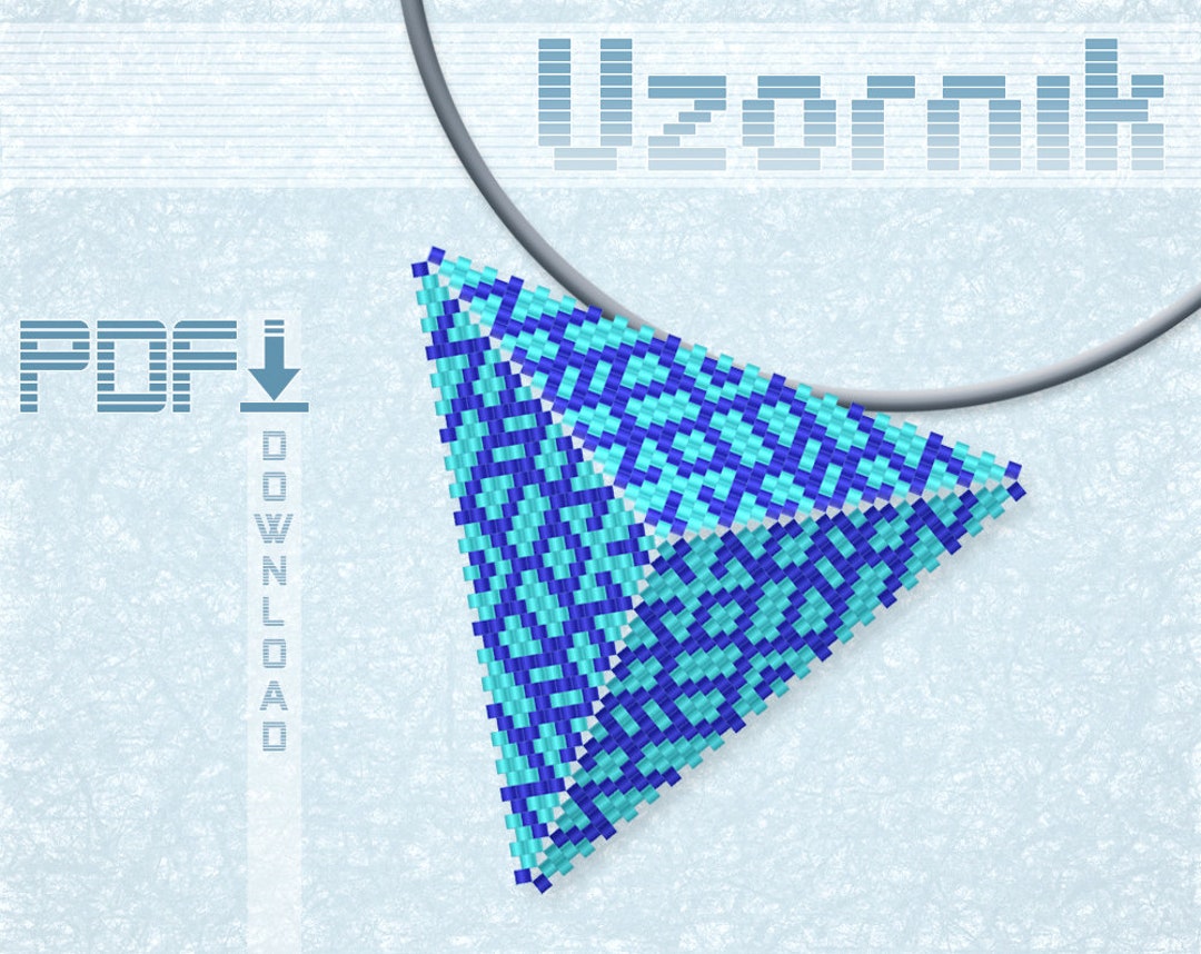 Triangle Peyote Pattern, Pdf Pattern, Peyote Stich, Triangle Pendant ...