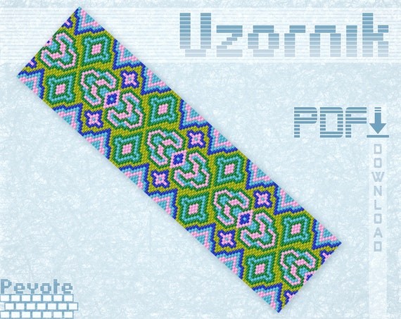 Peyote Bracelet Pattern Peyote Stitch Pattern Beading Pattern - Etsy