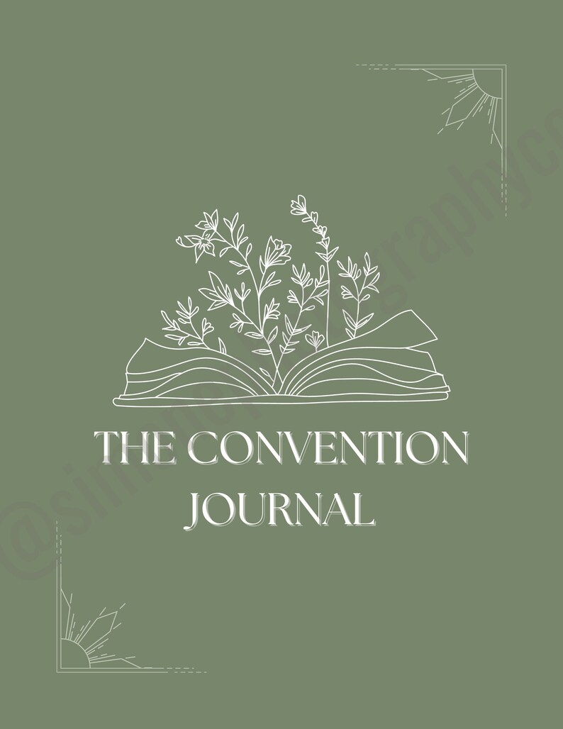 The Convention Journal, Digital, Printable Notebook and Journal for ...