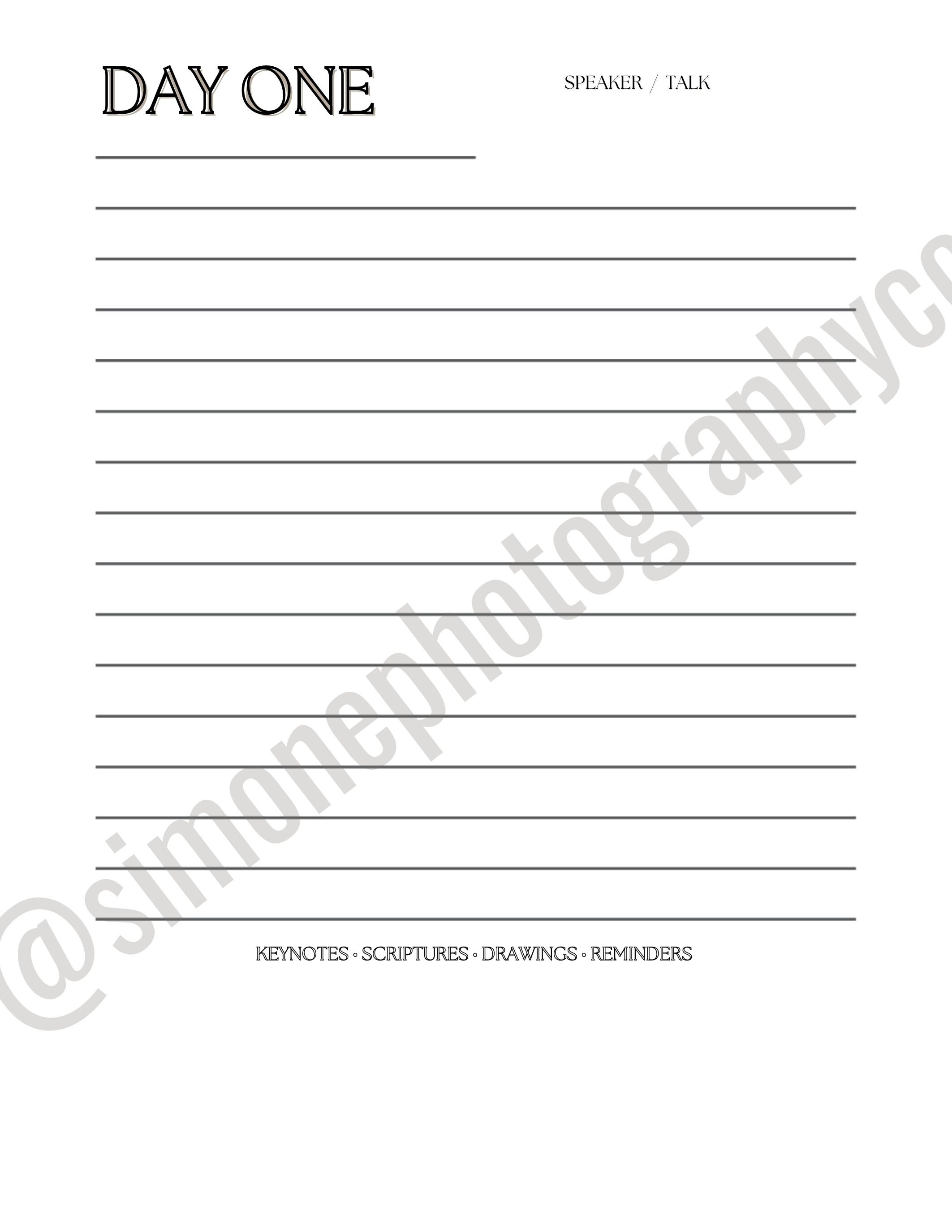The Convention Journal, Digital, Printable Notebook and Journal for ...