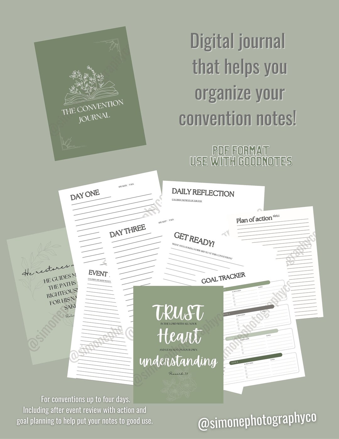 The Convention Journal, Digital, Printable Notebook and Journal for ...