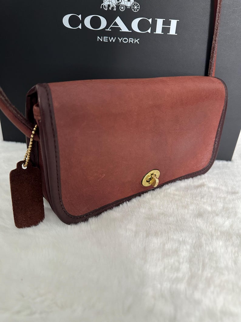 Vintage Coach Dinky Crossbody Bag Burgundy Made in NYC - Etsy