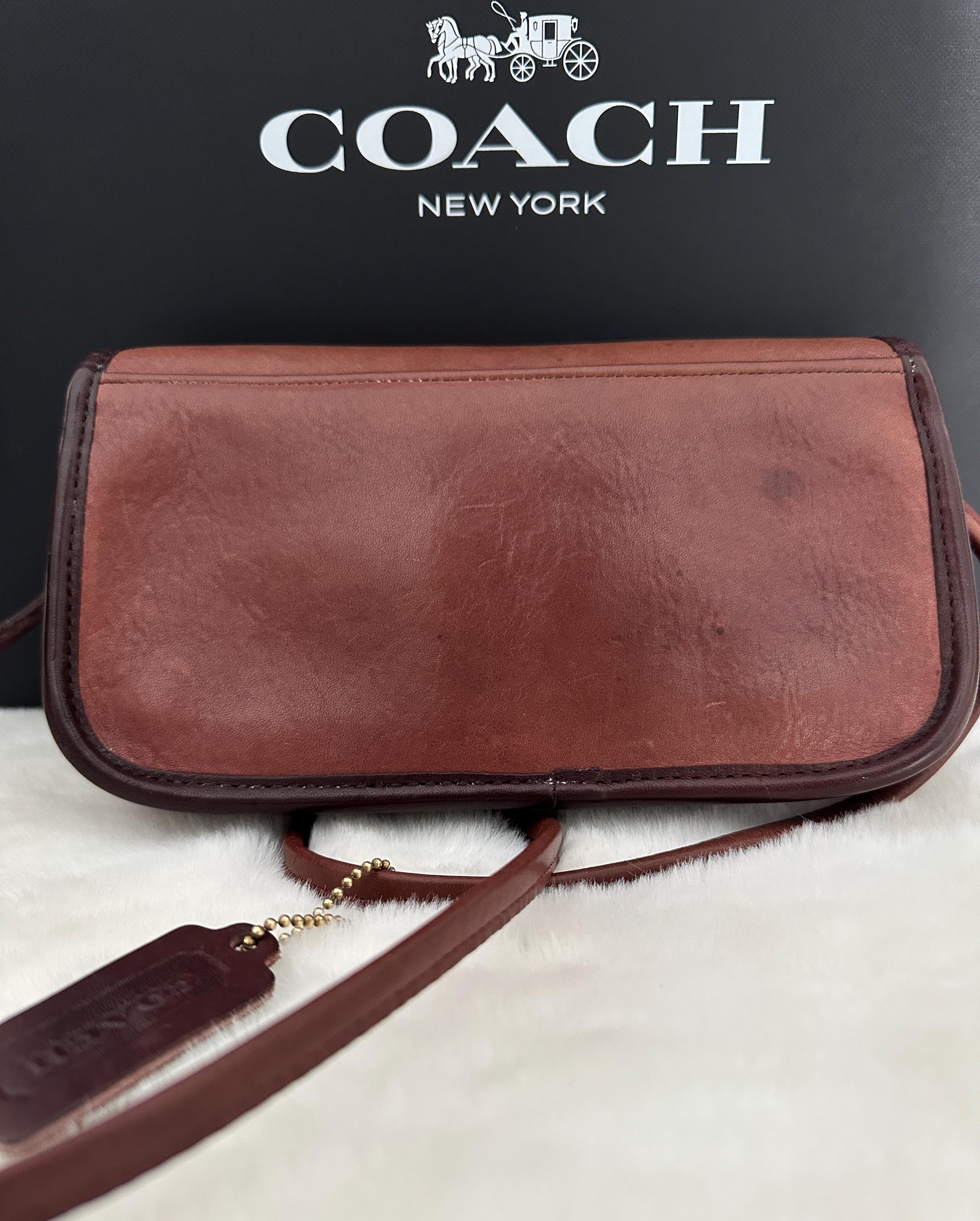 Vintage Coach Dinky Crossbody Bag Burgundy Made in NYC - Etsy