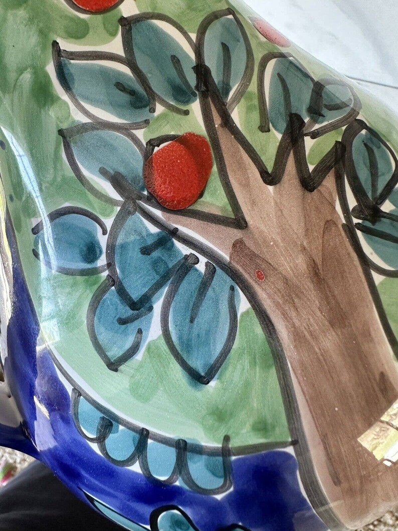 Vintage La Musa Italy Pottery Pitcher With Hand Painted Fish - Etsy