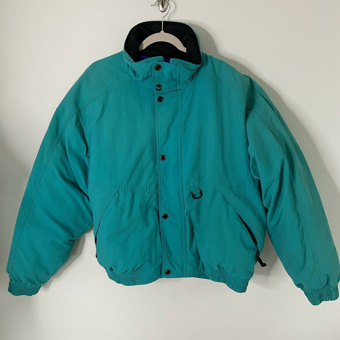 Eddie Bauer Goose Down Green Blue Jacket Ski Mens Size Large Vintage - Etsy