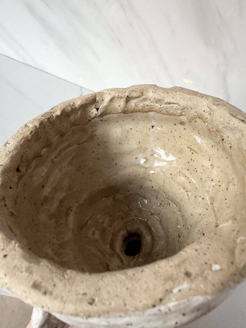 Handmade POTTERY COVERED DOME Cheese / Butter Lady Folk Art Lid Glazed ...