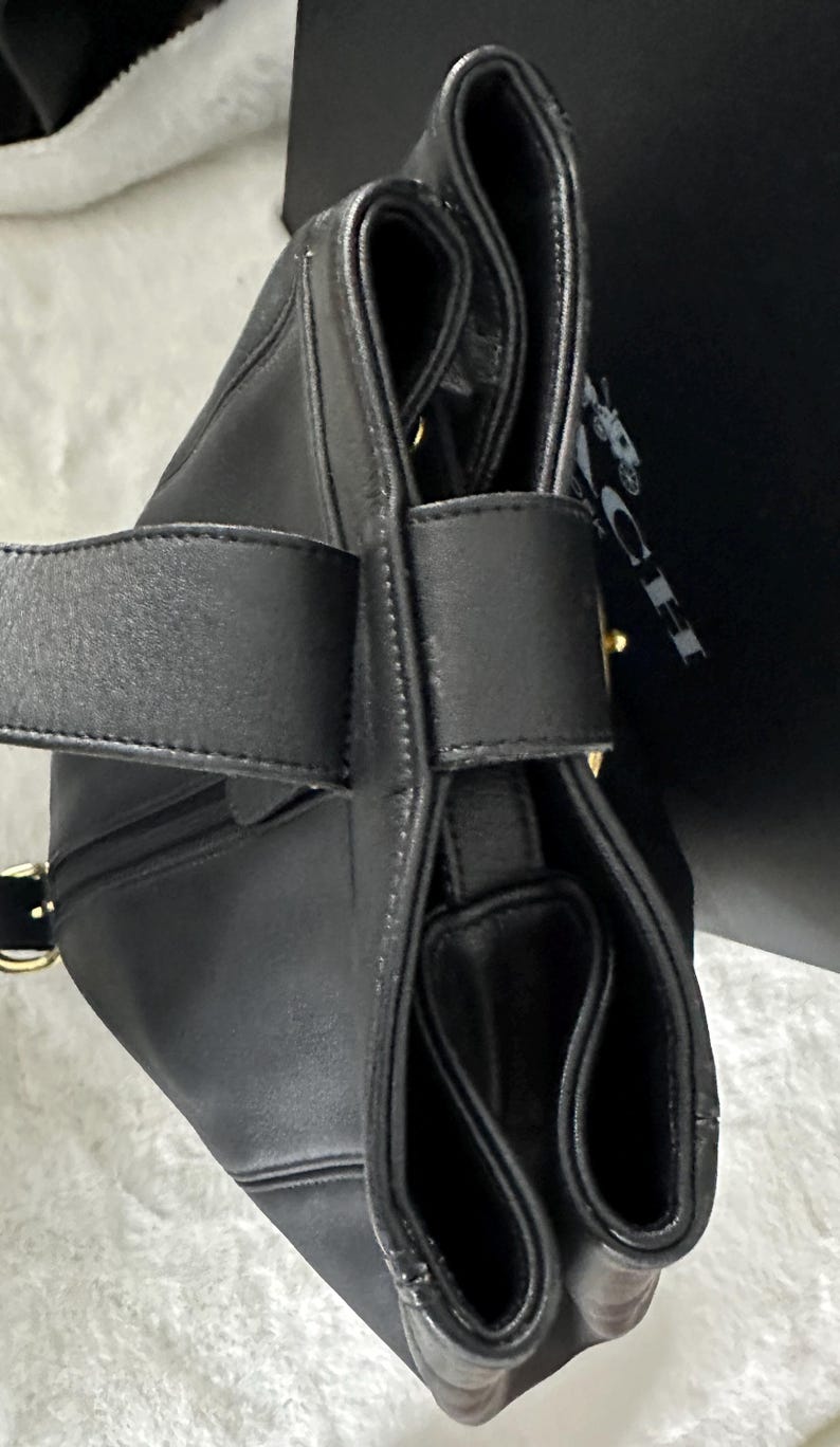 Vintage Coach Classic Soho Bucket Sling Bag 4160 Leather Backpack Black ...