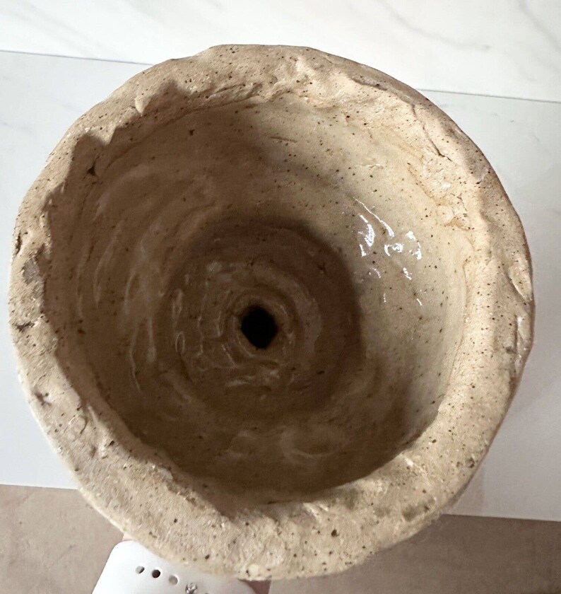 Handmade POTTERY COVERED DOME Cheese / Butter Lady Folk Art Lid Glazed ...