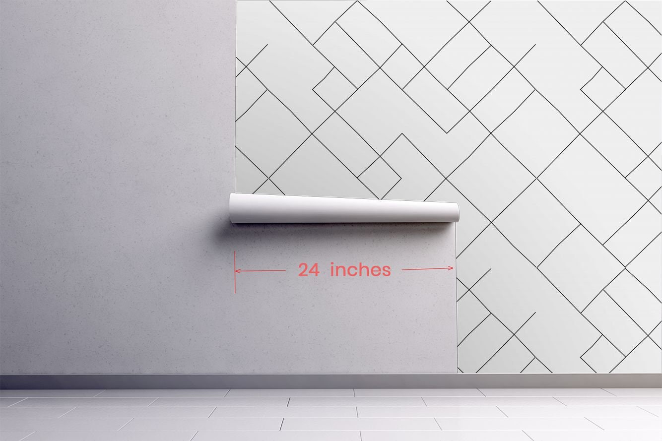 Fabric Peel and Stick Removable Geometric simple black and | Etsy