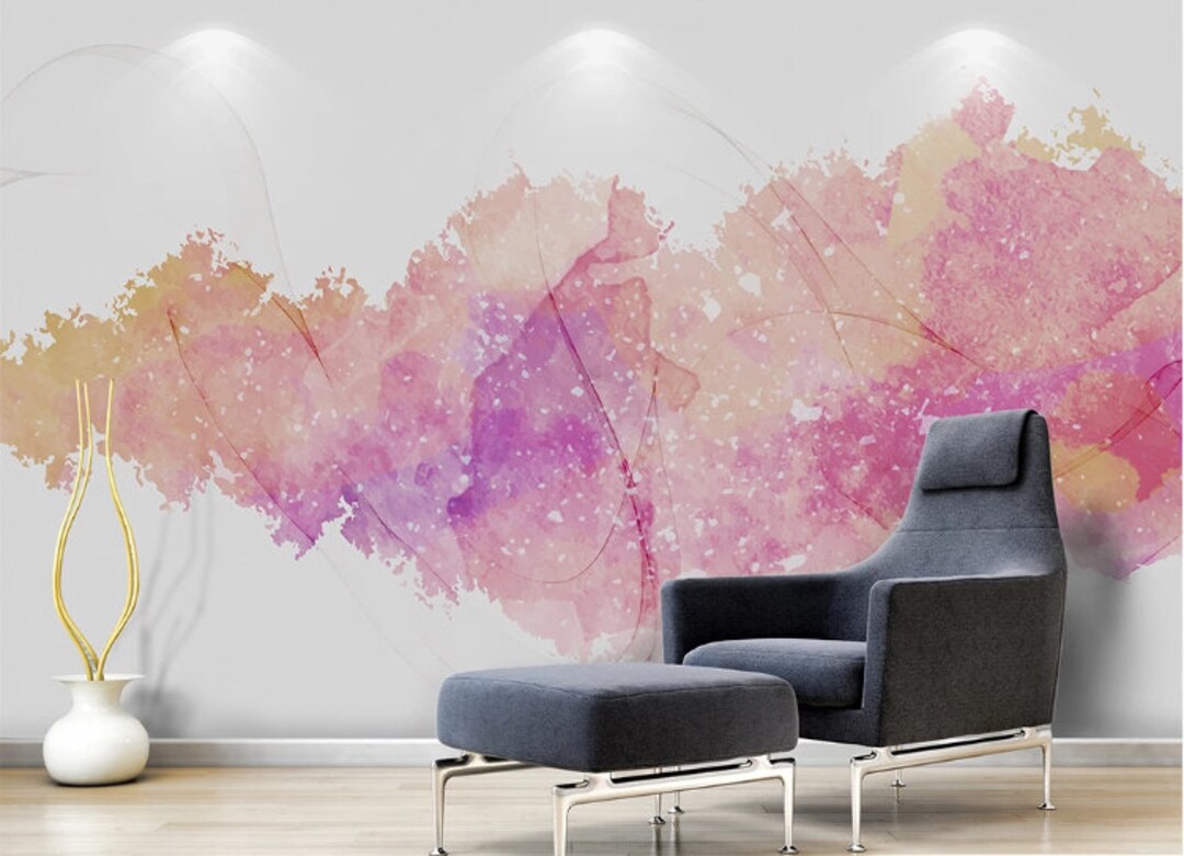 Fabric Peel and Stick Removable Abstract Pink Magma Wallpaper Wall ...