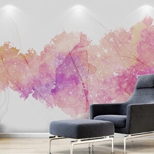 Fabric Peel and Stick Removable Abstract Pink Magma Wallpaper Wall ...
