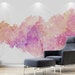 Fabric Peel and Stick Removable Abstract Pink Magma Wallpaper Wall ...