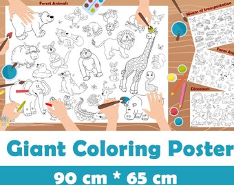 Big Giant Coloring Posters - Etsy