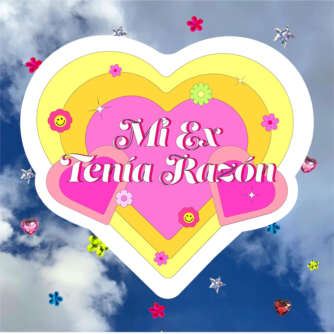 Karol G La Bichota Mi Ex Tenia Razón Sticker/ Cute Y2k Pink Heart ...