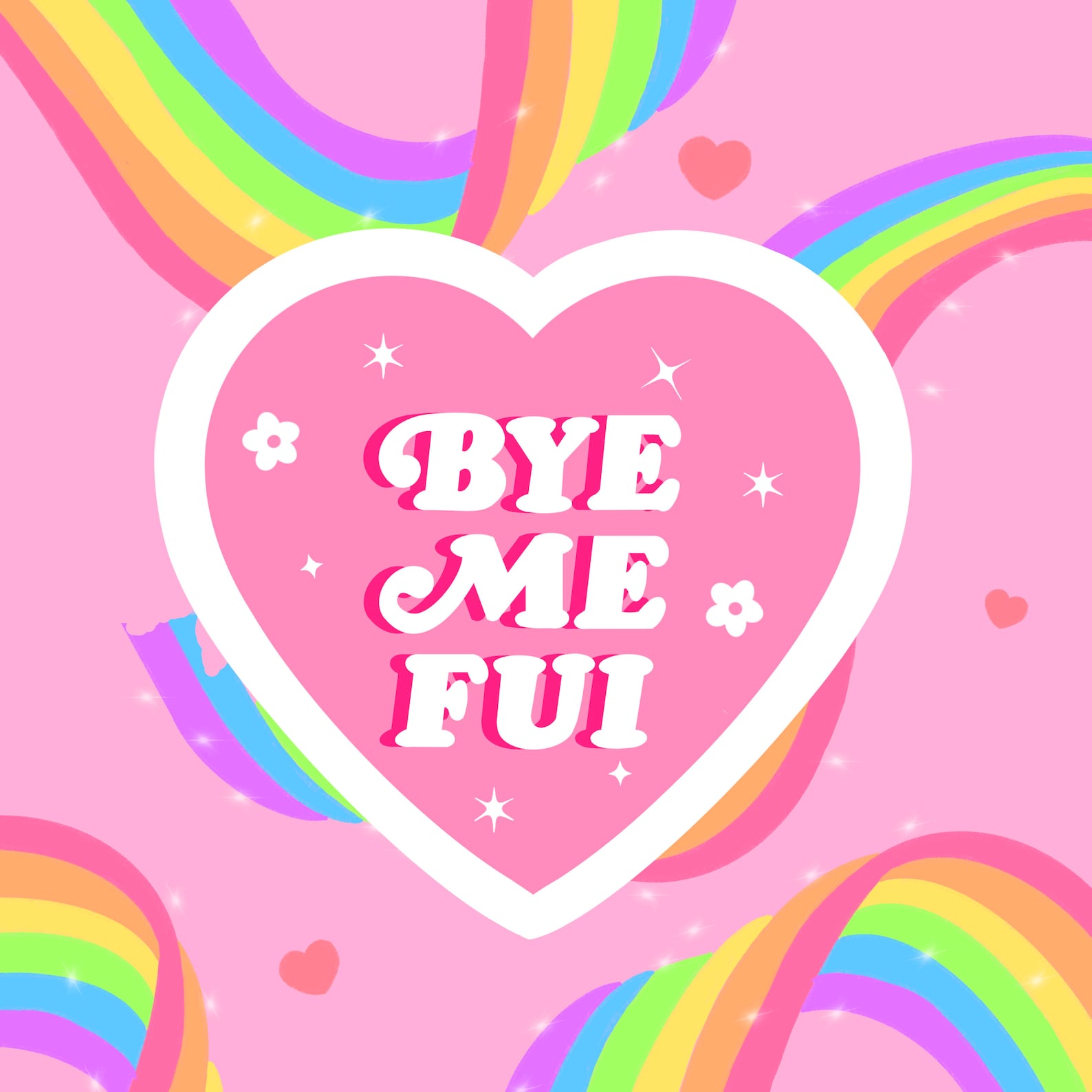 Bad Bunny Bye Me Fui Sticker/ Cute Y2k Heart Sticker/ Pink Sticker - Etsy