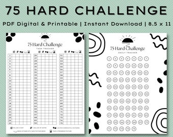 75 Hard Challenge Checklist Tracker - Etsy
