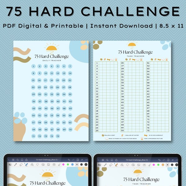 75 Hard Printable - Etsy