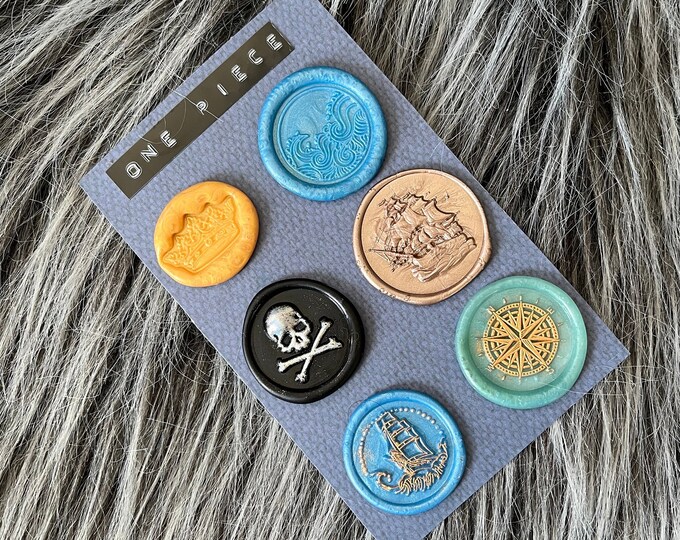 One Piece Anime Pirate Self-adhesive Wax Seal Stamp Sticker Set - Etsy