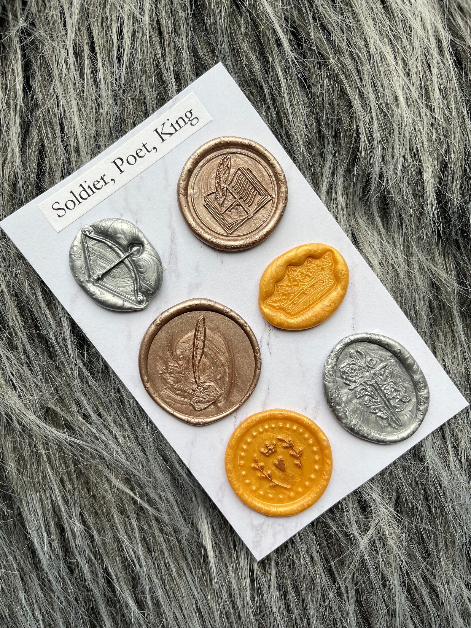 Soldier, Poet, King Medieval Self-adhesive Wax Seal Stamp Sticker Set ...