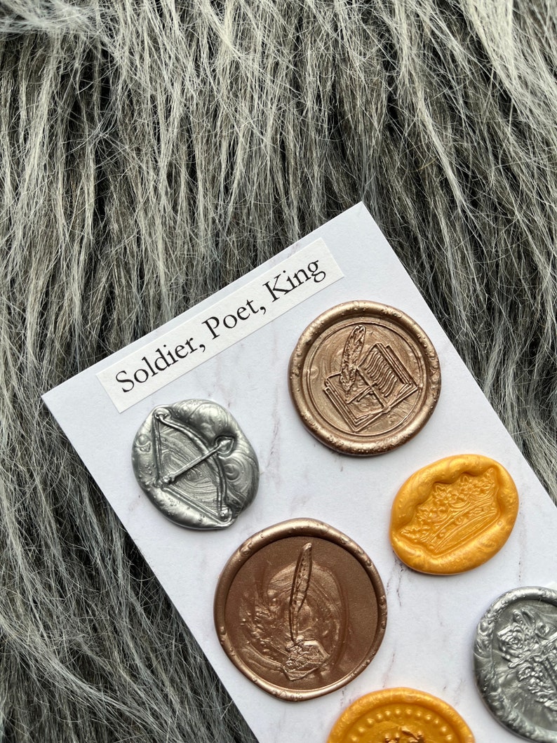 Soldier, Poet, King Medieval Self-adhesive Wax Seal Stamp Sticker Set ...