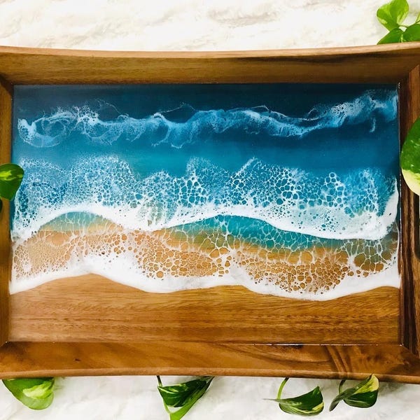 Resin Serving Tray - Etsy