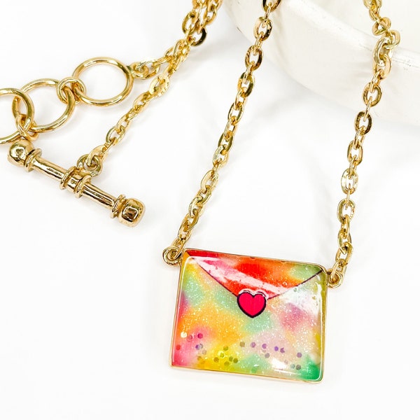 Envelope Necklace - Etsy