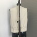 Vest Denim Vest Blue Denim Beige Back Side Unisex V Neckline Vest ...