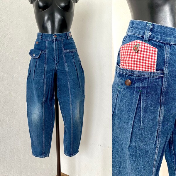 80s High Waist Jeans - Etsy