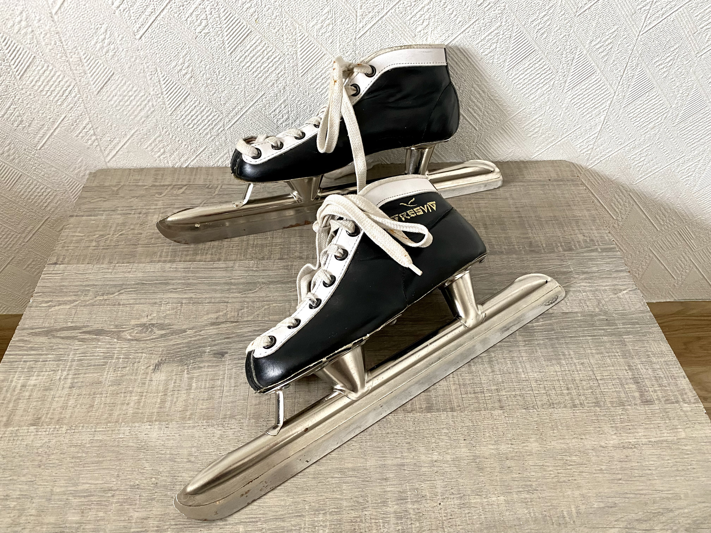 Vintage 70's Gresvig Norwegian Racer Speed Skates Black Kid's Warm Ice ...