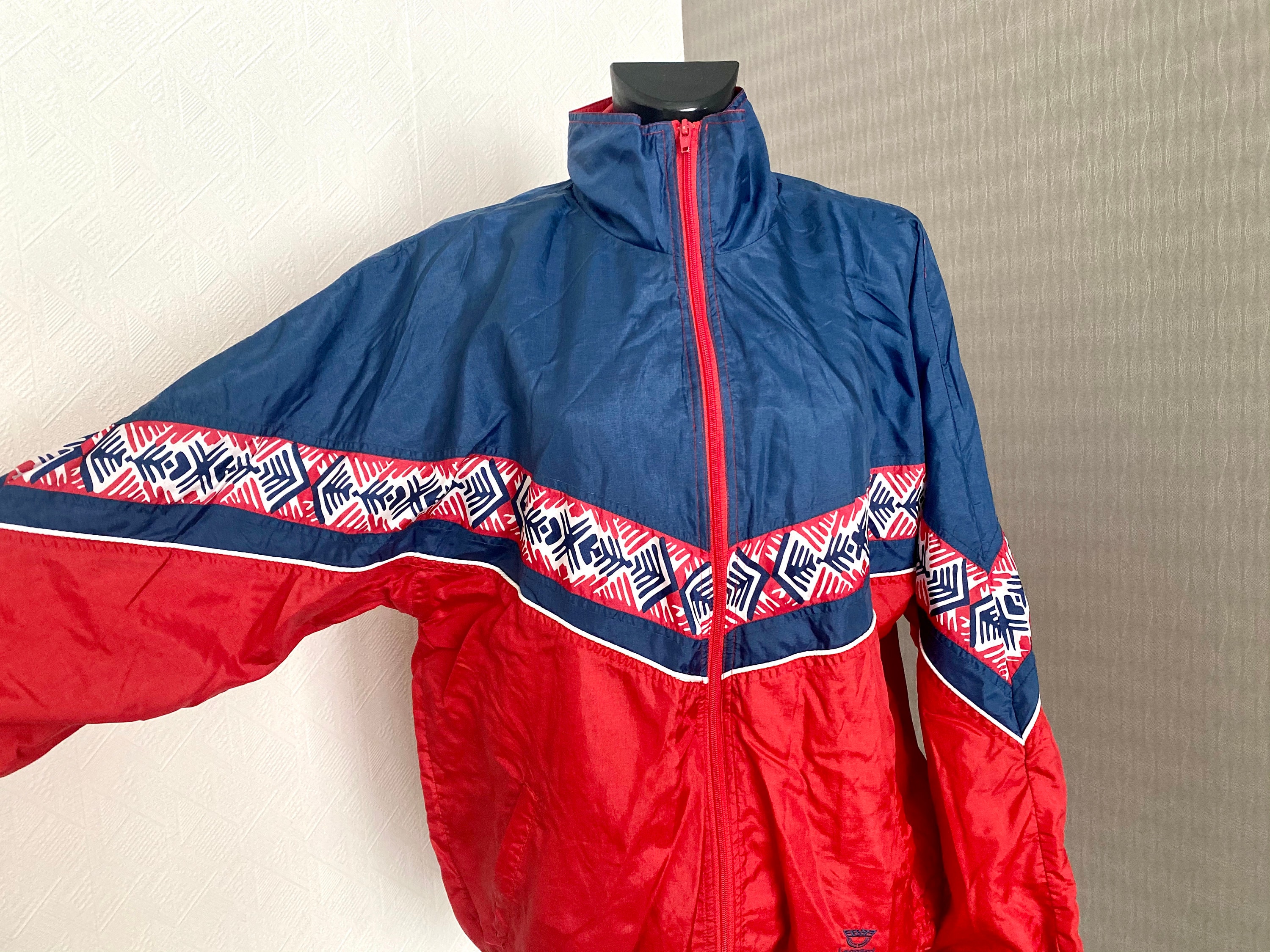 Athletic Jacket Running Parka Hipster Jacket 80 Vintage Warm up Red ...
