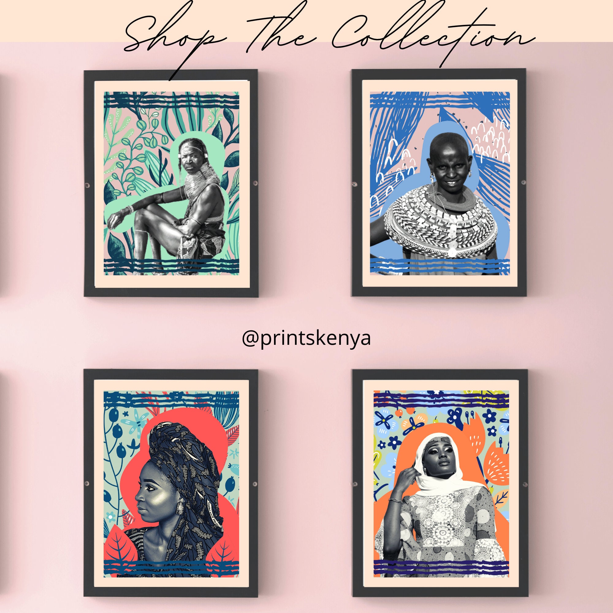 African Digital Mixed Media Collage Wall Print Printable Wall - Etsy
