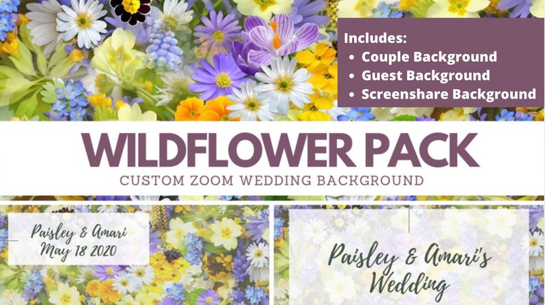 Floral Zoom Background Pack 3 Custom High Quality Floral | Etsy