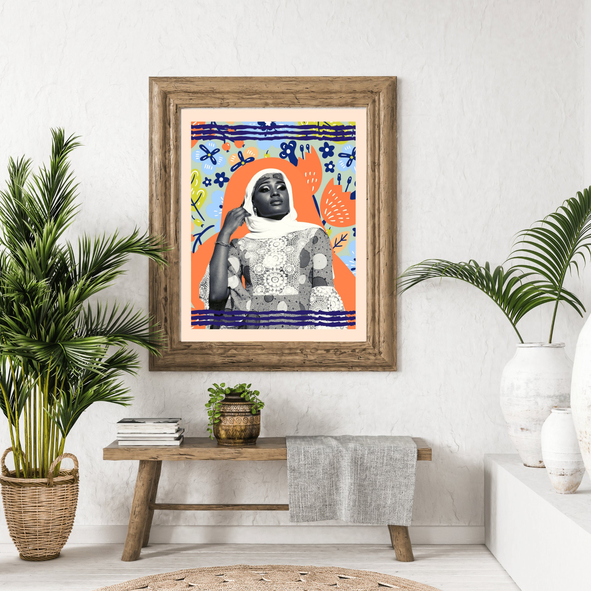 African Digital Mixed Media Collage Wall Print Printable Wall - Etsy