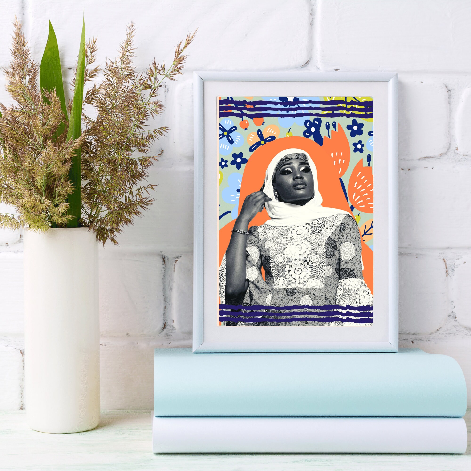 African Digital Mixed Media Collage Wall Print Printable Wall - Etsy